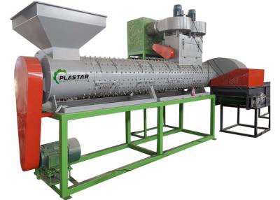 China 1500KG/H Waste Plastic Auxiliary Machine PET Plastic Bottles Label Removing Machine for sale