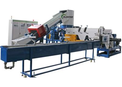 China Waste Plastic HDPE PP Plastic Granules Manufacturing Machine Double Stage Single Screw for sale
