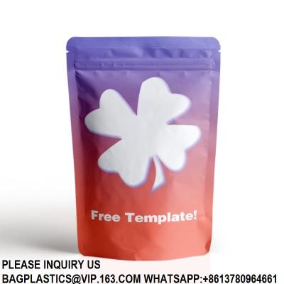 China Custom Printed Matte Smell Proof Mylar Bag 3.5g Stand Up Pouch with Resealable Zipper for sale