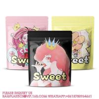 China Custom Printed Resealable Ziplock Mylar Bags 3.5g Matte Recyclable Stand Up Pouch for sale