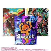China Customized Smell Proof Mylar Bag 7g 14g Reusable Matte Aluminum Foil Stand Up Pouch with Ziplock for sale