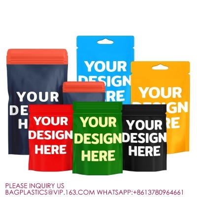 China Custom Printed Mylar Food Pouch 3.5g 28g Resealable Ziplock Stand Up Bag for sale