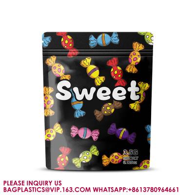 China Custom Printed Resealable Mylar Bag 3.5g 7g Stand Up Pouch Food Grade Eco Friendly for sale