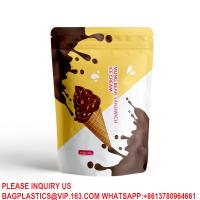 China Custom Reclosable Mylar Bags Aluminum Foil Zip Lock Stand Up Pouch 20-300 Micron with Tear Notch for sale