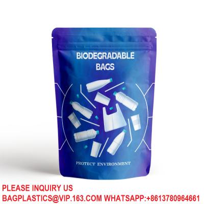 China Biodegradable Mylar Bags Child Resistant Ziplock Stand Up Pouch 0.01-0.2mm Food Packaging for sale