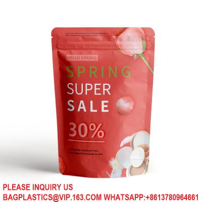 China Custom Food Grade Aluminum Foil Stand Up Pouch 9x14cm with Zipper Lock Resealable Mylar Bags 100 Pcs for sale