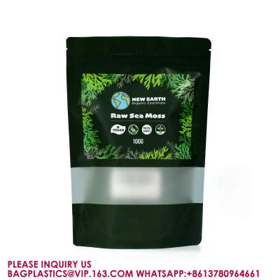 China Custom Resealable Matte Stand Up Pouch with Clear Window 20-300 Micron Mylar Food Packaging for sale