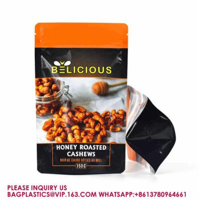 China Custom Biodegradable Stand Up Pouch with Zipper 20-300 Micron for Nuts Packaging for sale