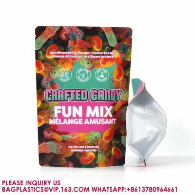 China Resealable Smell Proof Stand Up Pouch Mylar Bag 3.5g 95x150mm for Candy Cookies for sale