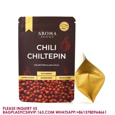 China Kraft Aluminum Foil Stand Up Pouch with Zipper for Seed Packaging 100x180mm Custom Size for sale