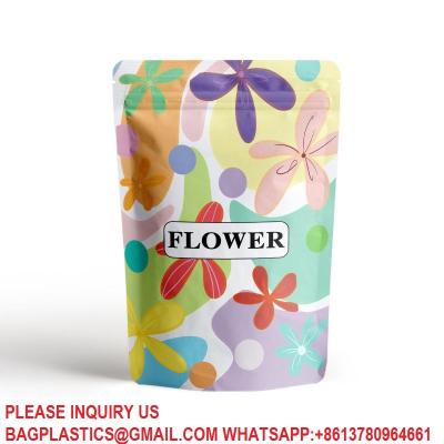 China Custom Resealable Odor Proof Stand Up Pouches 12 Color Printing Heavy Duty Ziplock Bags for sale
