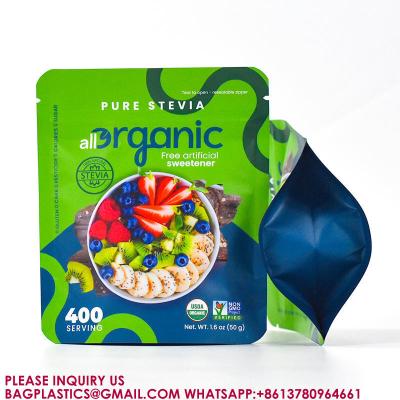 China Biodegradable Aluminum Foil Stand Up Ziplock Mylar Pouch Bag 7x10x3 Inches Food Grade for sale