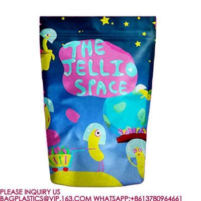 China Biodegradable Stand Up Pouch Bags 140 Microns Smell Proof Resealable Zipper Food Packaging for sale