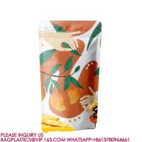 China Customizable Stand Up Zipper Food Storage Bag 16x24cm Aluminum Foil Laminated Resealable Pouch for sale