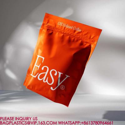 China Custom Foil Mylar Zipper Bags 140 Micron Stand Up Resealable Food Storage Pouches for sale