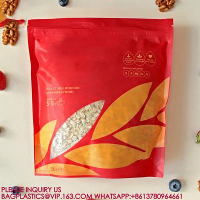 China Customizable Stand Up Zipper Pouch 17x24+8cm Reusable Food Storage Bag with Aluminum Foil for sale
