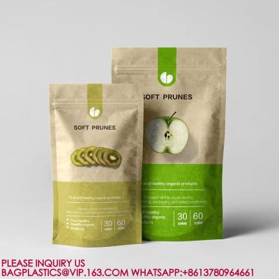 China Custom Kraft Stand Up Pouch with Zipper 13x18cm Resealable Food Packaging Bag for sale