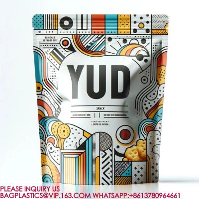 China Biodegradable Resealable Stand Up Pouch Aluminum Foil Bag for Food Packaging 1000pcs MOQ for sale