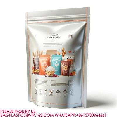 China Biodegradable Kraft Stand Up Pouch with Zipper 1000pcs MOQ Custom Size Eco Friendly Food Packaging Bag for sale