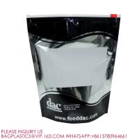 China Custom Slider Zipper Mylar Stand Up Pet Food Bags 1kg to 20kg Reclosable Packaging for sale