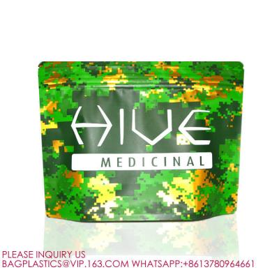 China Custom Child Resistant Mylar Bags Stand Up Zip Pouch 100-220mic Thickness 1kg-20kg Capacity for sale