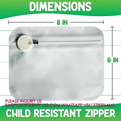 China Child Proof Zipper Bags 4 Mil Resealable Mylar Pouches Airtight Smell Proof Storage for sale