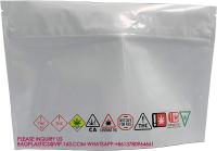 China Custom Logo Food Grade Metallic Foil Resealable Zipper Smell Proof Mylar Bags 4 Mil Child Resistant for sale