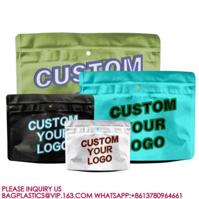 China Custom Printed Child Resistant Mylar Bags 200g 500g Resealable Double Zipper Stand Up Pouch for sale