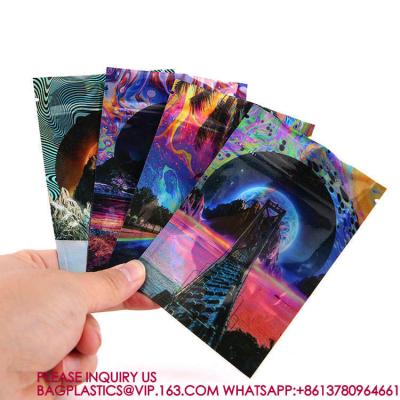 China Custom Printed Child Resistant Smell Proof Mylar Ziplock Bags 200g 500g Food Grade Resealable for sale