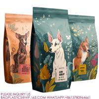 China Custom Pet Food Moisture Proof Ziplock Flat Bottom Pouch 500g Stand Up Bag for sale