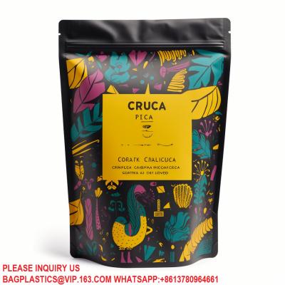 China Biodegradable Matte Stand Up Mylar Bag with Window Zipper for Tea Coffee Packaging 3g 7g for sale