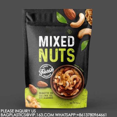 China Custom Eco Friendly Recycled Stand Up Pouch with Zipper 20-300 Micron for Snack Nuts Coffee Packaging for sale