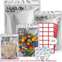 China Resealable Aluminum Mylar Stand Up Ziplock Bag 1 Gallon High Barrier Food Grade for sale