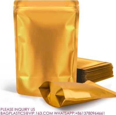 China Custom Resealable Stand Up Pouches 3.5x5.1 Inches Food Grade Foil Bags for Snacks for sale