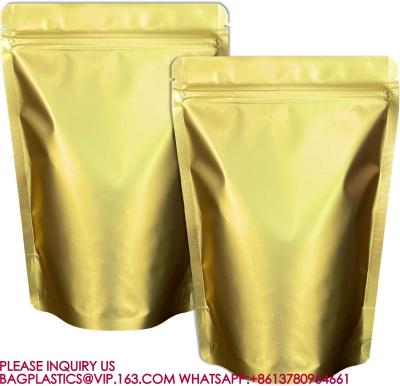 China Custom Stand Up Zipper Lock Aluminum Foil Bag 3 Layer Smell Proof Resealable Pouch 10,000pcs MOQ for sale
