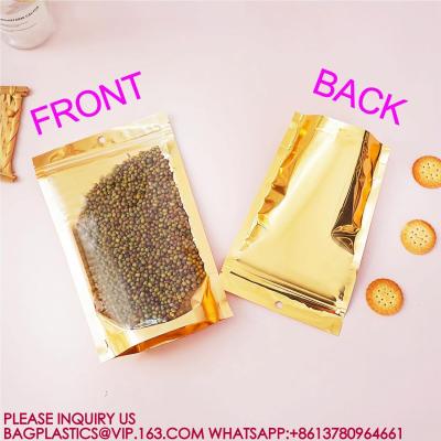 China Custom Resealable Mylar Foil Stand Up Pouches 10x15cm Smell Proof Food Storage Bags for sale