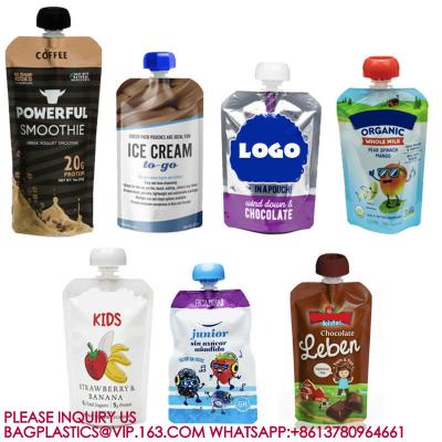 China Custom Stand Up Spout Pouch for Liquid Packaging 100ml to 5000ml Biodegradable Kraft Paper for sale