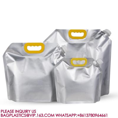 China Aluminum Foil Stand Up Pouch with Spout for Liquid 1L 1.5L Customizable for sale