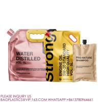 China Custom Print Recyclable Standup Spout Pouch Bags 100ml to 1.5L for Shampoo Cosmetics Liquid Packaging for sale