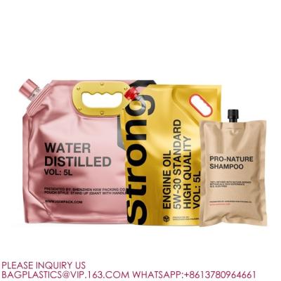 China Custom Print Recyclable Standup Spout Pouch Bags 100ml to 1.5L for Shampoo Cosmetics Liquid Packaging for sale