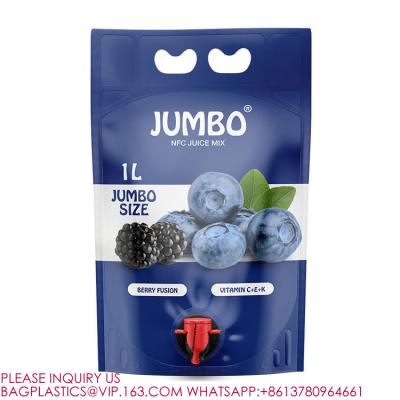 China Custom Printed Stand Up Spout Pouch 1.5L 3L 5L for Juice Wine Oil Beverage Packaging for sale