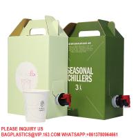 China Custom Bag in Box 3L Kraft Eco Friendly Liquid Packaging with Spout for Wine Juice for sale