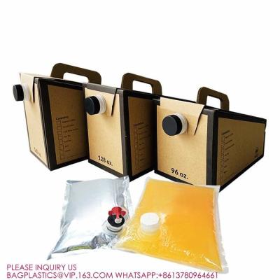 China BIB 3L 20L Plastic Tap Bag for Water Wine Juice Bag in Box with Butterfly Valve for sale