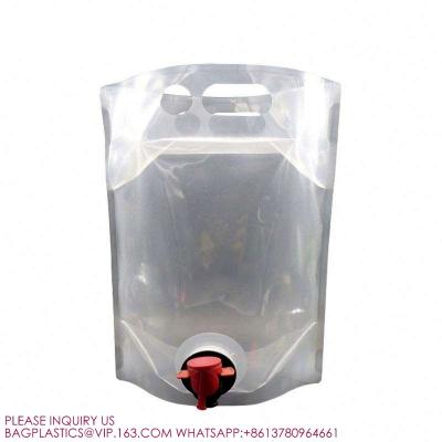 China Aluminum Foil Dispenser Bib Bag 3L 5L 10L 20L Stand Up Pouch with Spout for Beverage for sale