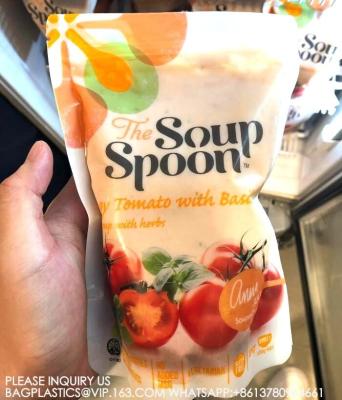 China Custom Printed Stand Up Retort Pouch for Soup 125g to 1000g Microwave Safe Food Grade for sale