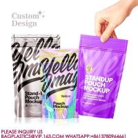 China Custom Printed Resealable Stand Up Ziplock Mylar Pouches 3.5x5.1 Inches Food Grade Packaging Bags for sale