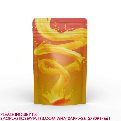 China Custom Printed Stand Up Soup Pouch Ziplock Bag 100 Micron BPA Free Resealable Food Packaging for sale
