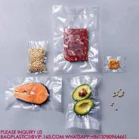China Food Grade PA PE Vacuum Sealer Bags 80 Micron Embossed 3 Side Sealed Snack Packaging for sale