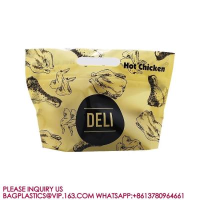 China Custom Printed Anti-Fog Roasted Chicken Bag with Zipper Microwave Safe 10 Color Gravure for sale