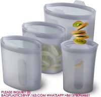 China Reusable Silicone Bowl Bundle Pack 8 oz 16 oz Microwave Dishwasher Safe Leak Free Food Storage for sale